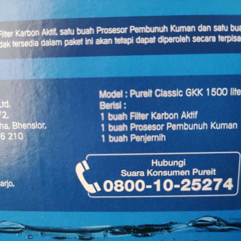 Promo Unilever Purr It Germkill Filter 3000l Pureit 3000 Liter Gkk ...