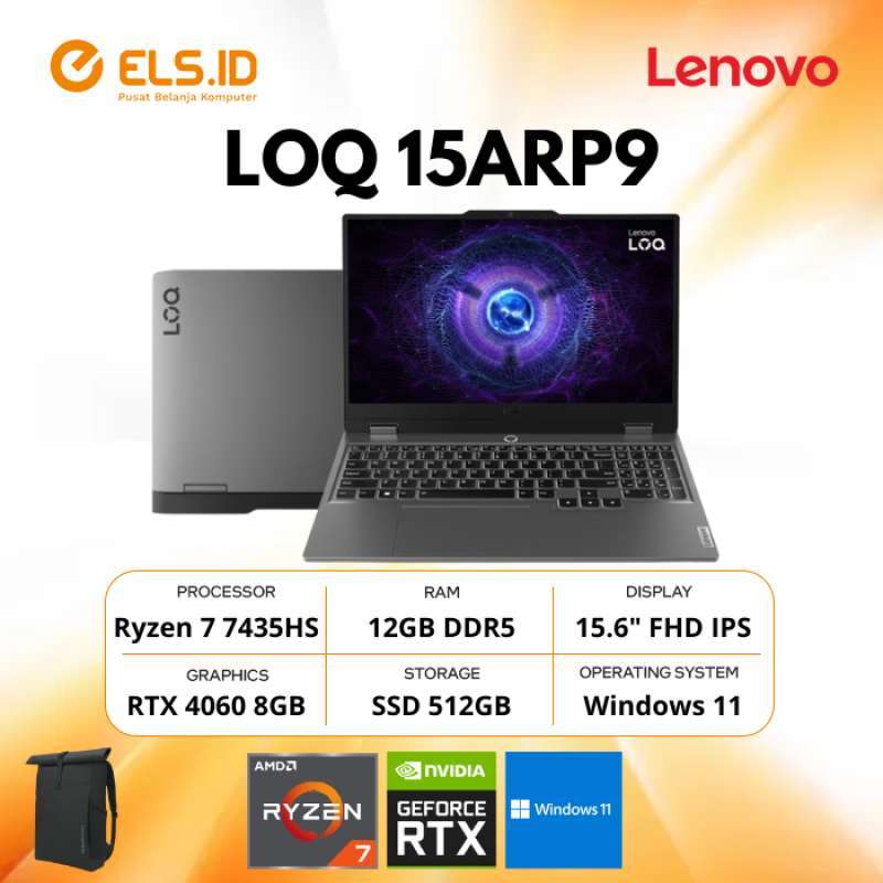 Jual Lenovo Loq-15arp9 Amd Ryzen 7-7435hs 12gb 512gb Rtx4060 15.6 Fhd ...