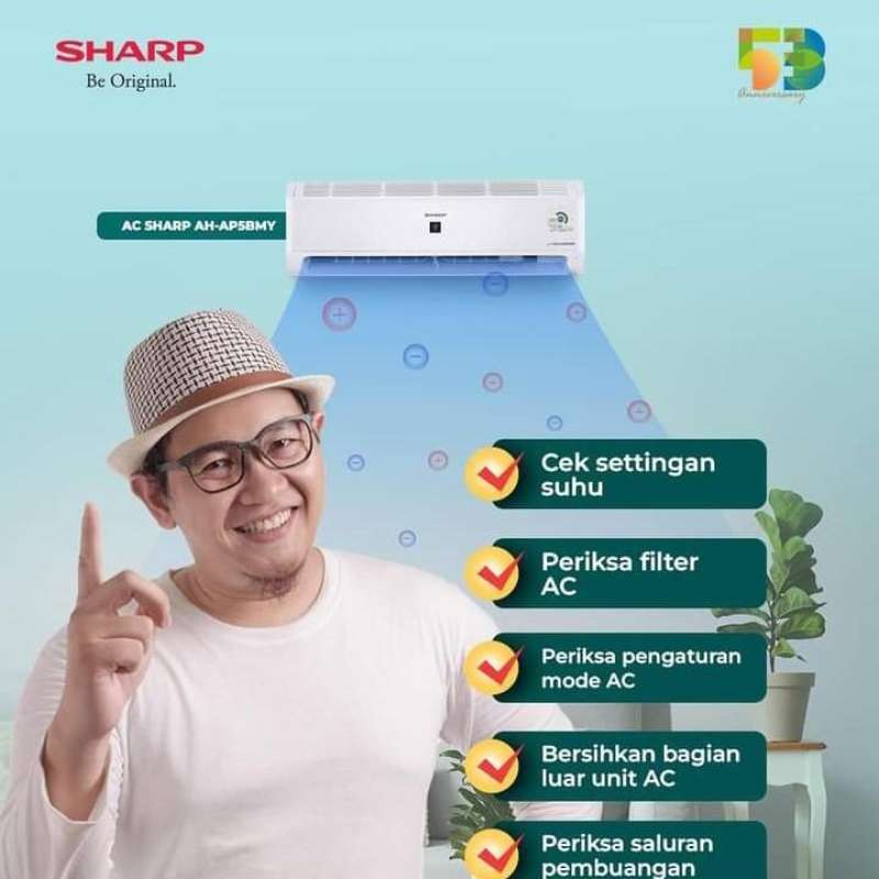 Jual Ac Sharp Plasmacluster 0.5pk Type Ah-ap5bmy Garuda Series Di ...
