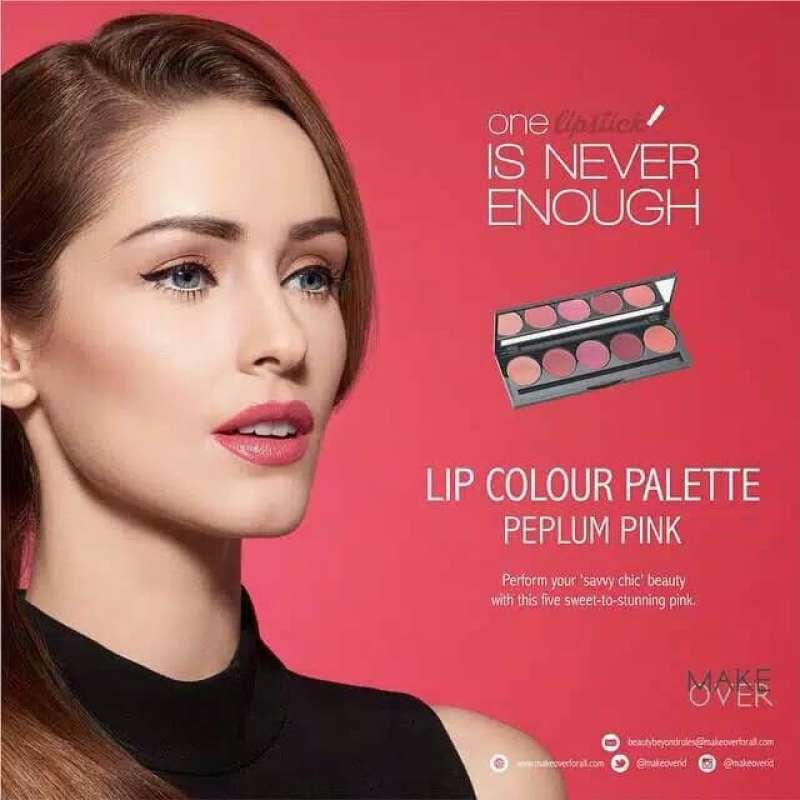 Jual Make Over Lip Color Palette 5 Warna Makeover Lipstick 5in1 Lipstik ...