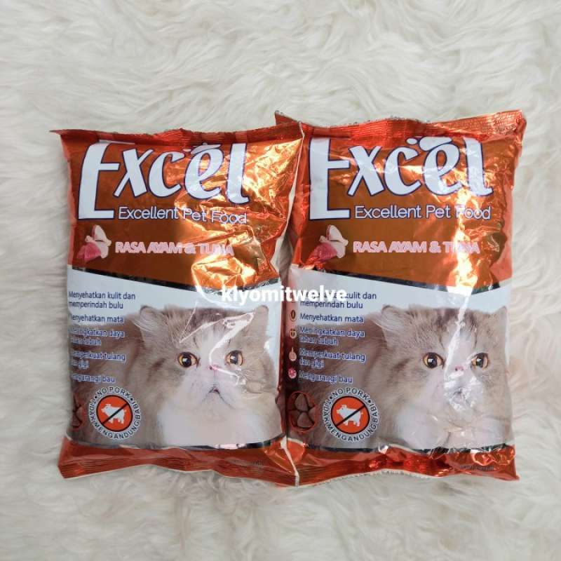 Promo Excel Makanan Kucing 1kg 1 Kg Excel Segitiga Rasa Ayam Tuna ...