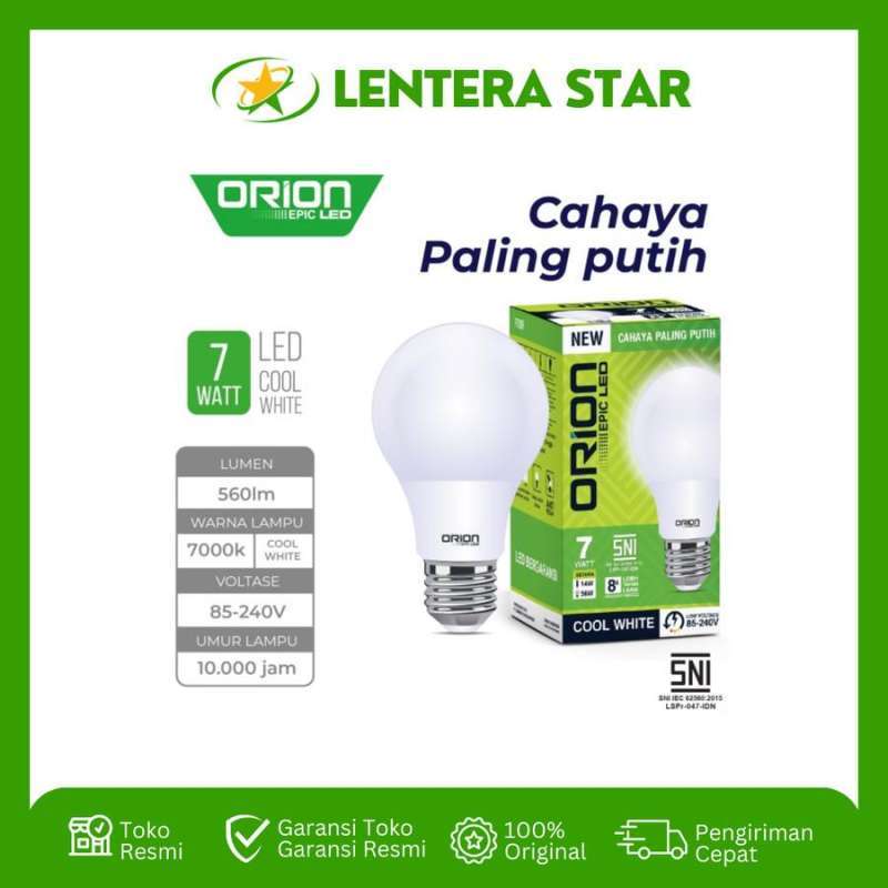 Jual Lampu Bulb Led 7 Watt E27 Orion Putih Cool White Di Seller Lentera ...