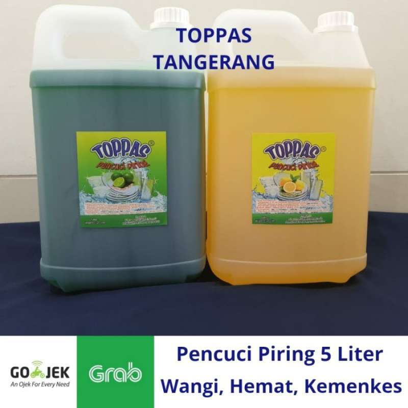 Jual Sabun Cuci Piring Toppas 5 Liter Murah Kemenkes - Hijau Lime Di ...