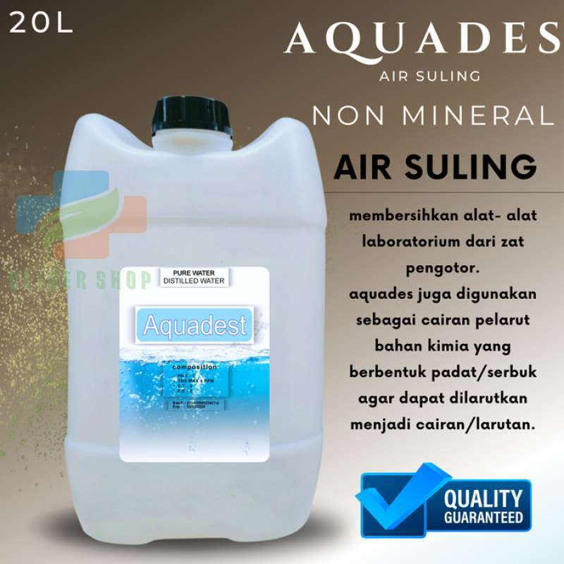 Jual Aquadest / Aquadest 20 Liter Aquades 20 Liter Ph Food Air Suling Di Seller Yama ...
