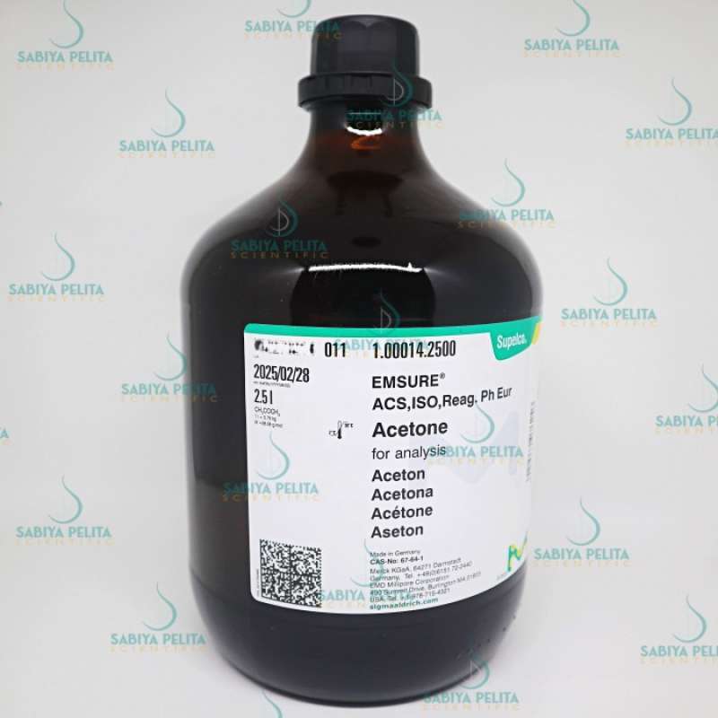 Jual Acetone Ch3coch3 For Analysis Merck 1.00014.2500 Cap. 2,5l Di ...