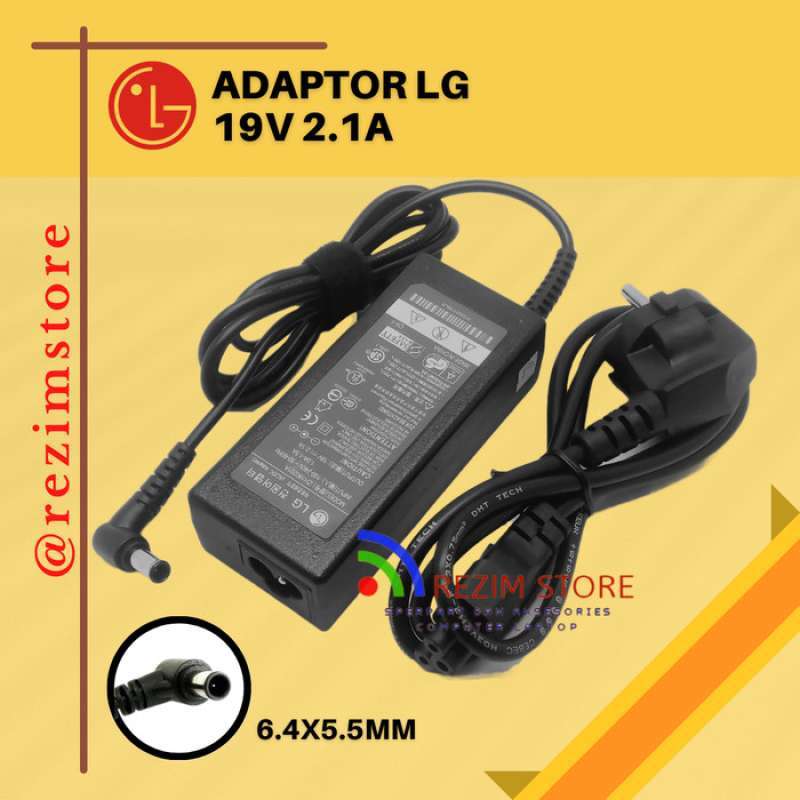 Jual Adaptor Charger Monitor Lg Tv Led Lg 19v 2.1a Free Kabel Power Di ...