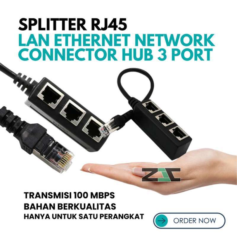 Jual Splitter Rj45 Lan Ethernet Network Connector Hub 3 Port Di Seller Rukia - Cengkareng Timur ...