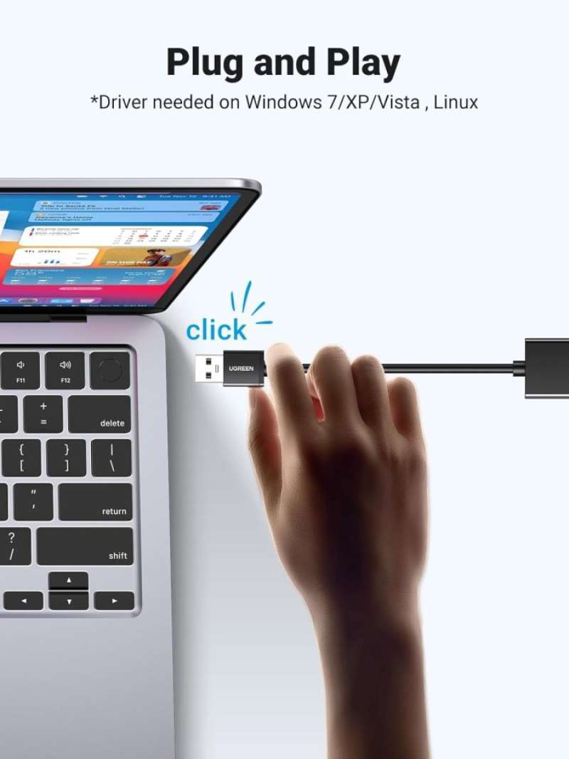 Jual Ugreen Adapter Usb To Lan Rj45 Ethernet Network Speed 100 - 1000 Mbps - 50922 Di Seller ...