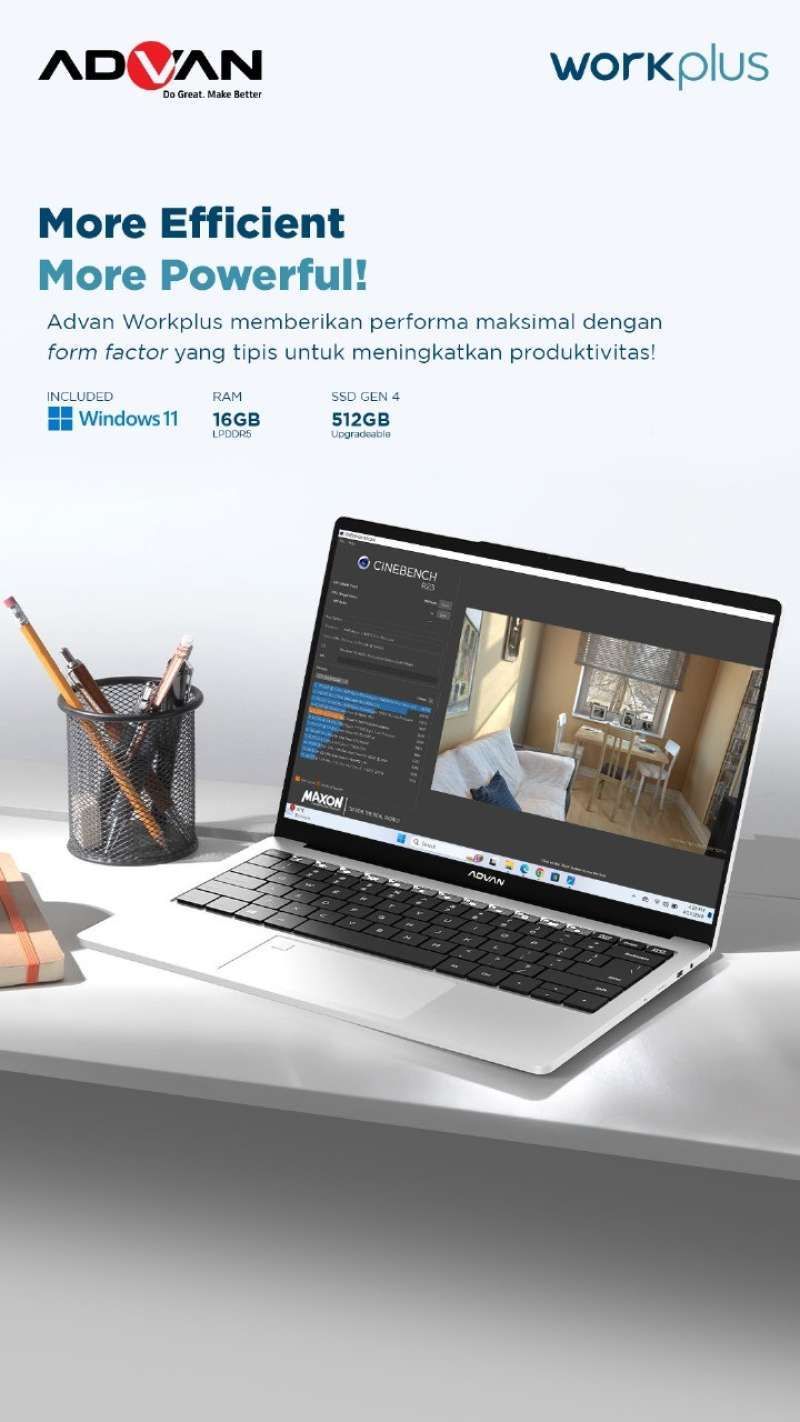 Jual Laptop Advan Workplus Ram 16gb 512gb Notebook Intel I5 Gen 12 ...