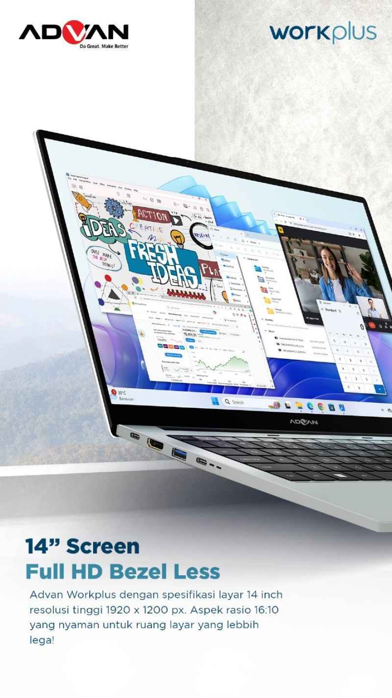 Jual Laptop Advan Workplus Ram 16gb 512gb Notebook Intel I5 Gen 12 ...