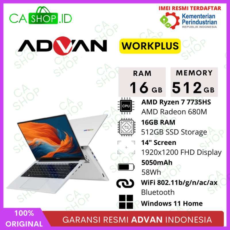 Jual Laptop Advan Workplus Ram 16gb 512gb Notebook Intel I5 Gen 12 ...