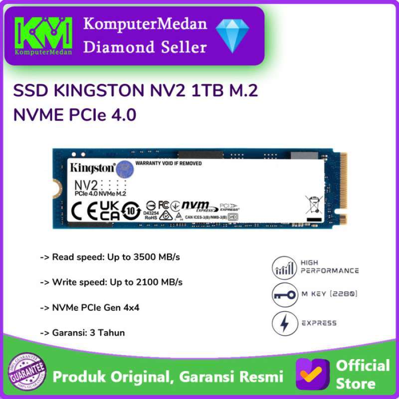 Jual Ssd Kingston Nv2 1tb M.2 Nvme Pcie 4.0 (snv2s/1000g) Di Seller Velvet Store - Cengkareng ...