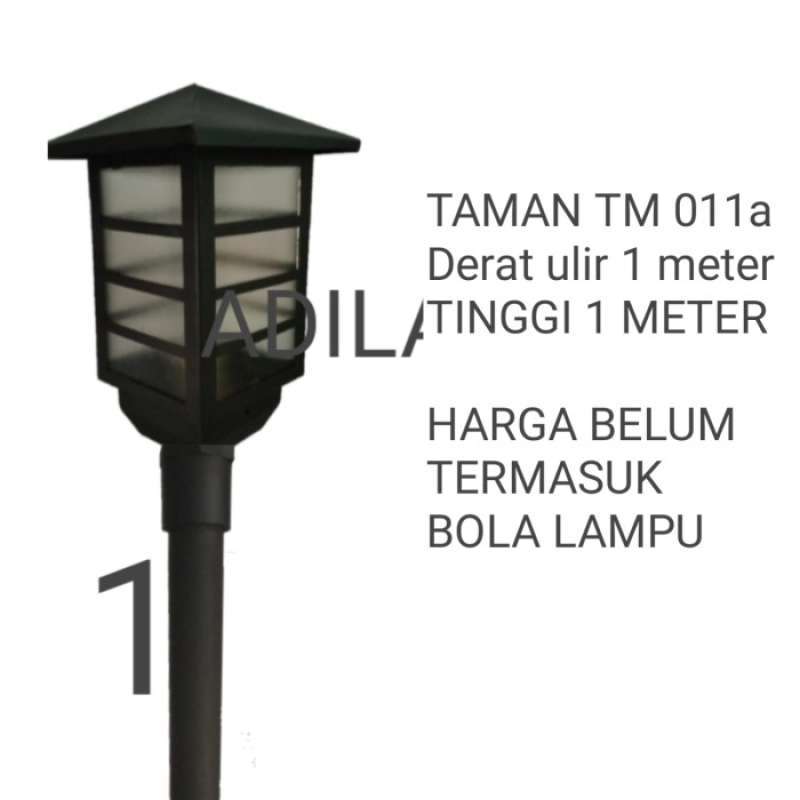 Promo Lampu Tiang Taman Tiang Besi Drat Ulir Tinggi 1 Meter Garansi 7 ...