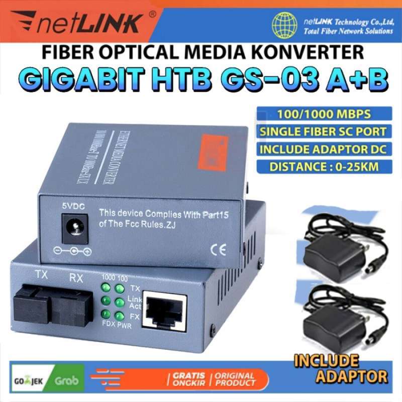 Jual Netlink Htb-gs-03 Gigabit Media Converter Fo Fiber Optic To Lan Rj45 Di Seller Sweet Shop ...