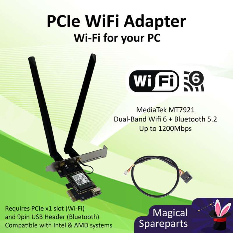 Jual Pcie X1 Adapter M.2 Ngff Wireless Card Set Bluetooth - Wifi For Pc ...