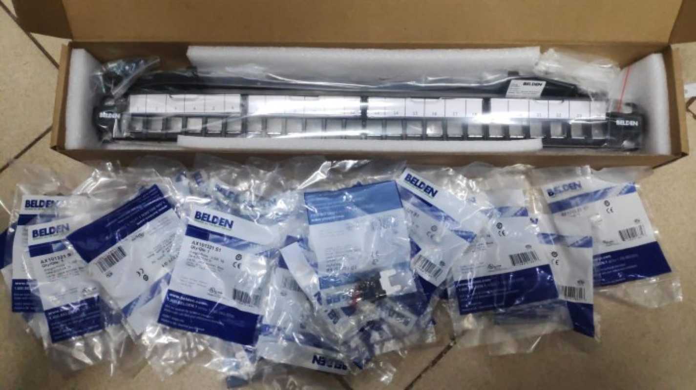 Jual Belden Patch Panel 24 Port Cat6 / Patchpanel 24 Port Cat 6 ...