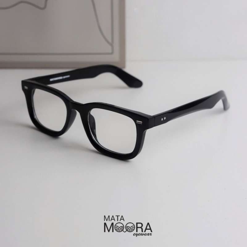 Jual Kacamata Frame Tebal Tipe Maverick Semi Bold Skiny Lensa Bening Di ...