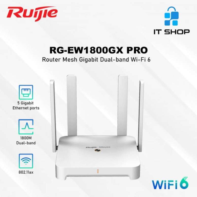 Jual Ruijie Router Mesh Gigabit Rg-ew1800gx Pro Dual-band Wi-fi 6 Di ...