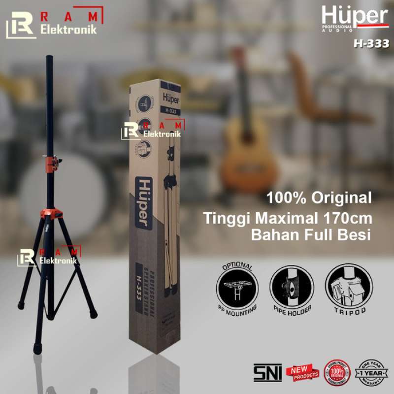 Promo Stand Tripod Standing Speaker Huper H-333 / H333 / H 333 Full ...