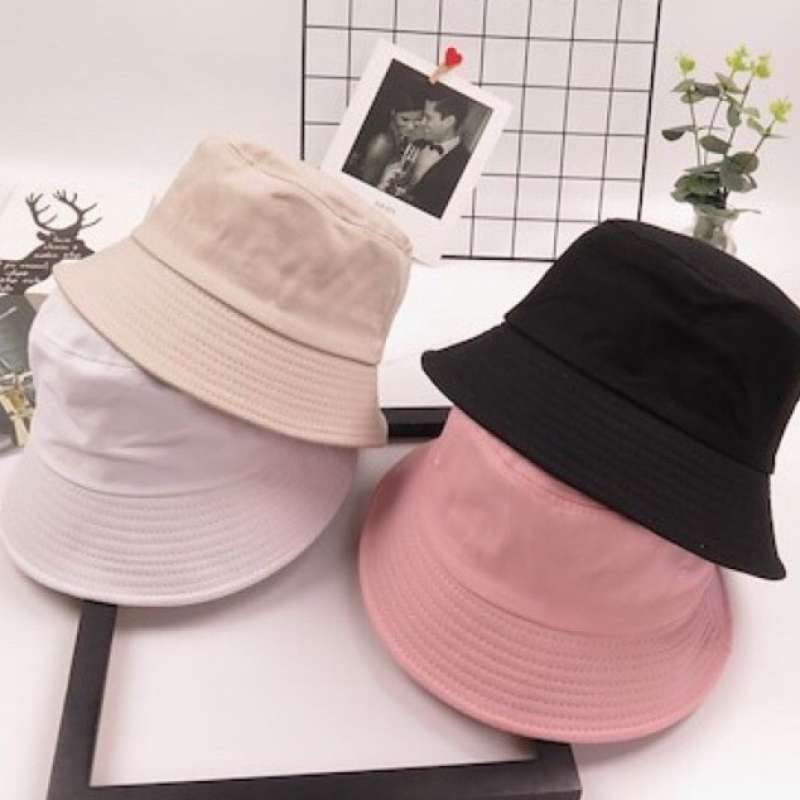 Jual Topi Bucket Premium Polos Asli Import / Bucket Hat Premium Import ...