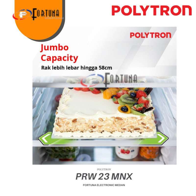 Jual Kulkas Jumbo 2 Pintu Polytron Belezza Prw 23 Mnx 220 Liter ...