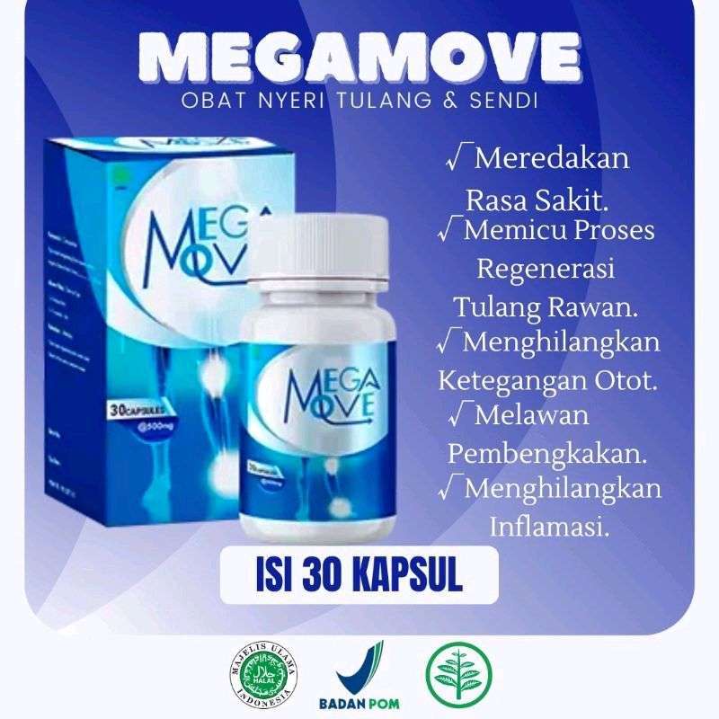 Jual Megamove Asli Original Obat Sendi Tulang Saraf Nyeri Persendian Otot Asli Herbal Alami Di ...