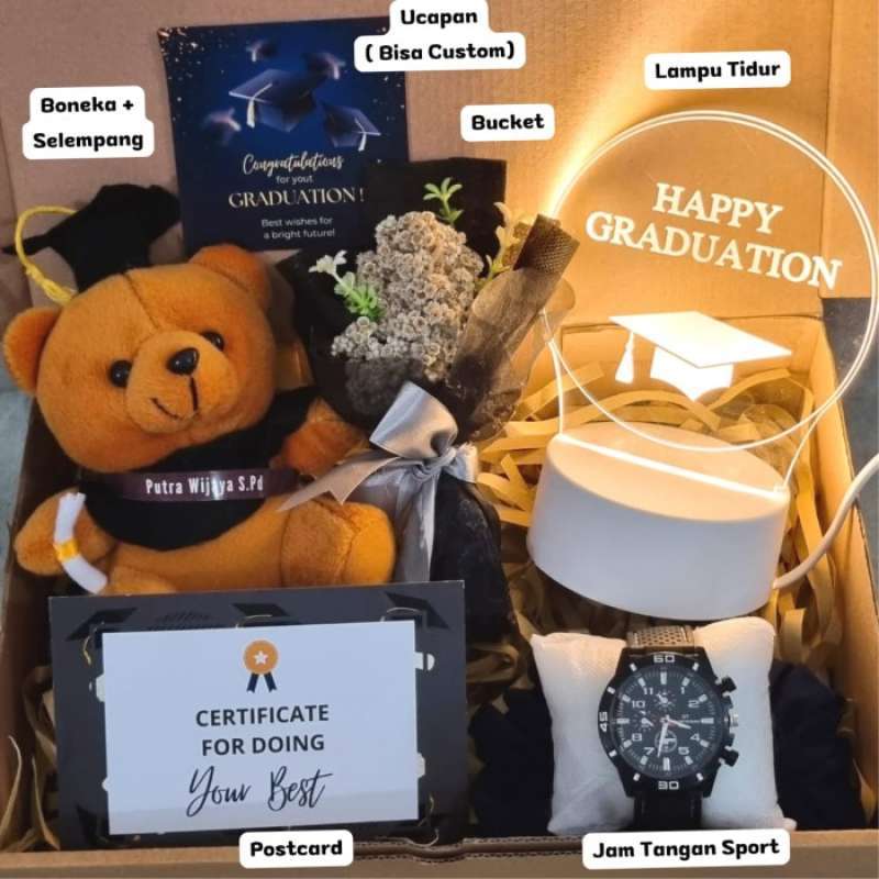 Jual Hadiah Wisuda Cowok / Kado Wisuda/ Hampers Graduation Cowok ...