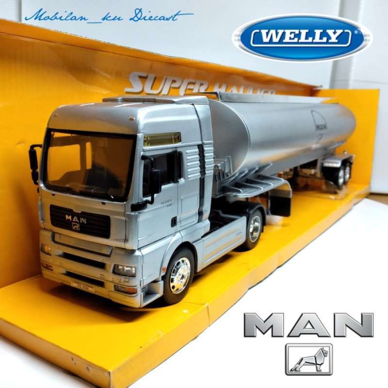 Jual Diecast Truk Tangki Bbm (oil Tanker) Man Tg510a Welly Sh 1:32 Di ...