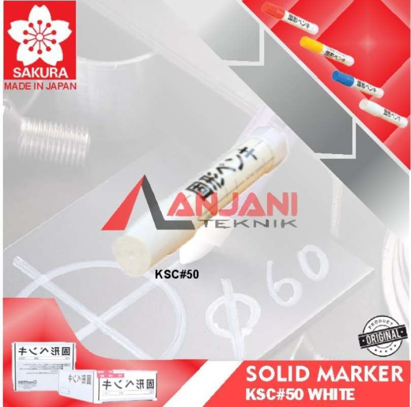 Jual Sakura Solid Steel Marker White Spidol Permanen Penanda Besi Putih Di Seller Kingyo ...