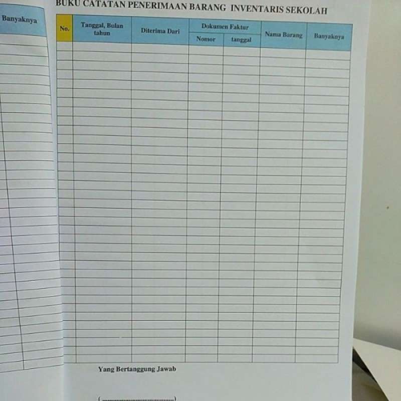 Jual Buku Catatan Penerimaan Barang Inventaris Sekolah ( Buku Urusan ...
