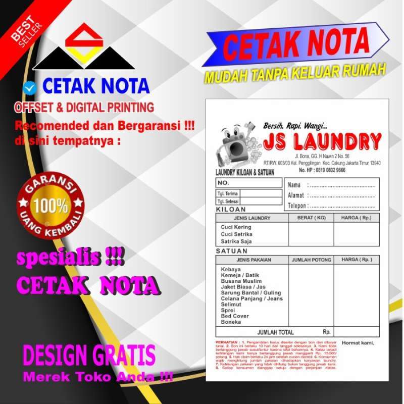Jual Nota Ncr 2 Ply 1/4folio Custom 40 Buku Di Seller Kingyo ...