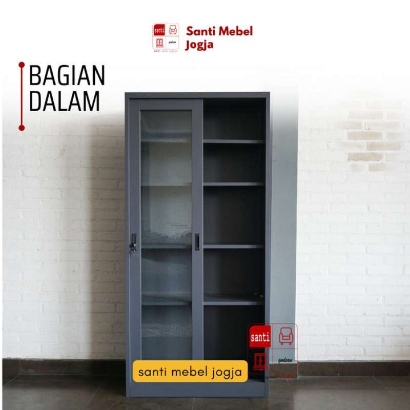 Jual Lemari Arsip Besi Sliding Full Kaca - Sliding Grey Di Seller ...