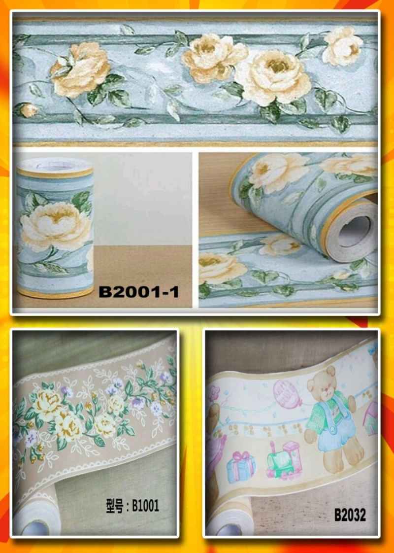 Jual Wallborder Stiker Dinding List Border Wallpaper Gold Flower Anak ...