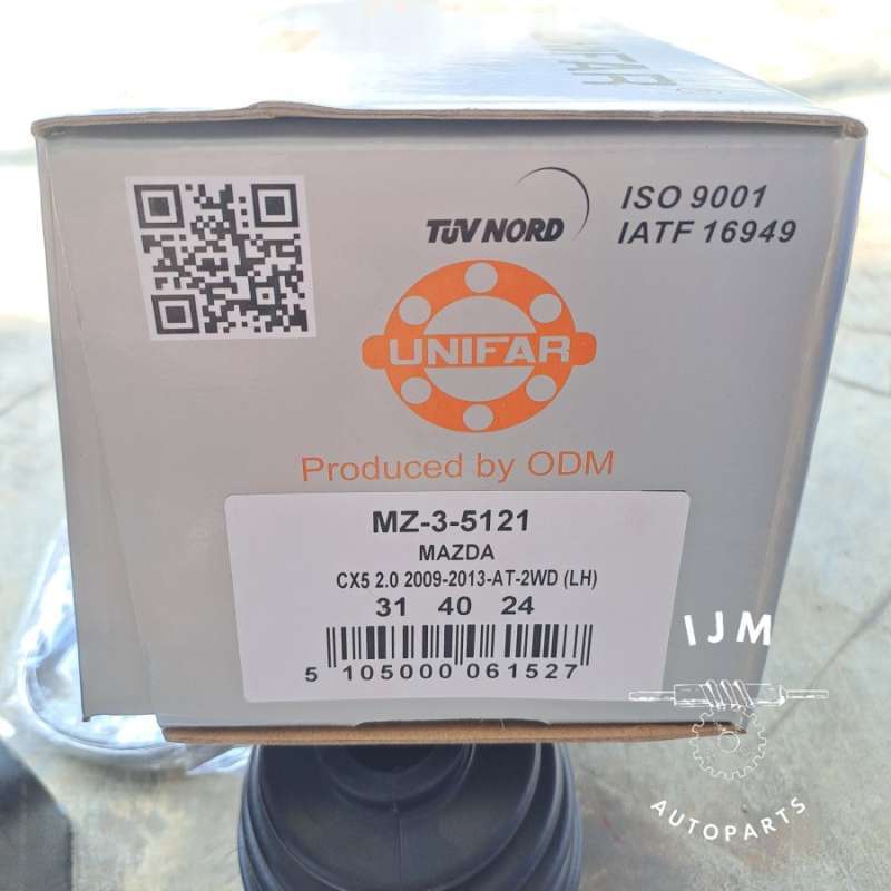 Jual Cv Joint As Roda Dalam Kiri Mazda Cx5 Cx-5 2000cc & 2500cc Skyactiv Unifar Di Seller Ijm ...