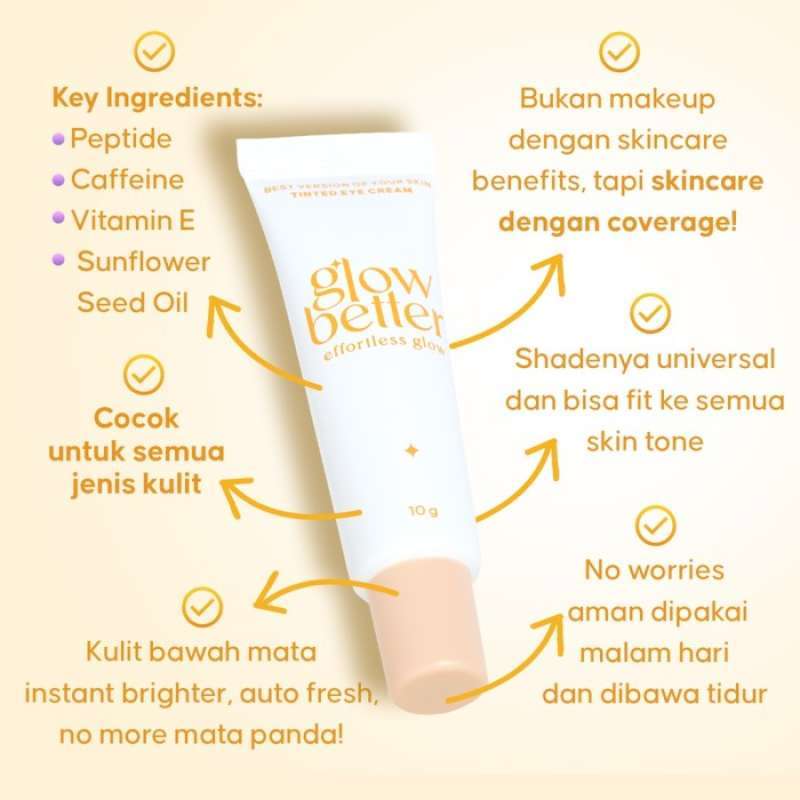 Jual Glow Better Best Version Of Your Skin Tinted Eye Cream 10gr Di ...