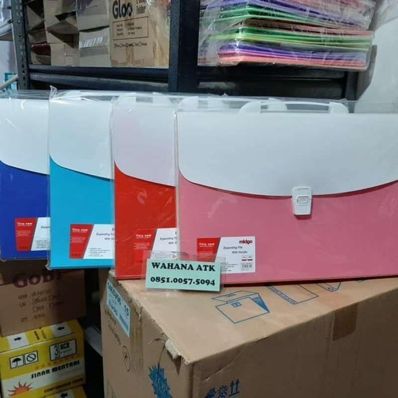 Jual Expanding File Folio / Map Harmonika Jepret - Hitam-biru Di Seller ...