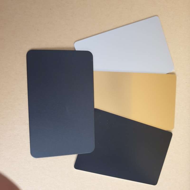 Jual Custom Grafir/marking 0.8mm Anodized Metal Name Card/kartu Nama Di ...