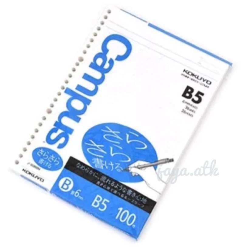 Jual Kokuyo Campus Loose Leaf Paper B5 100 Sheets - 6 Mm Rule - 26 ...