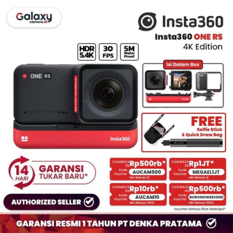 Jual Insta360 One Rs 4k Edition Insta 360 One Rs 4 K Garansi Resmi Di ...