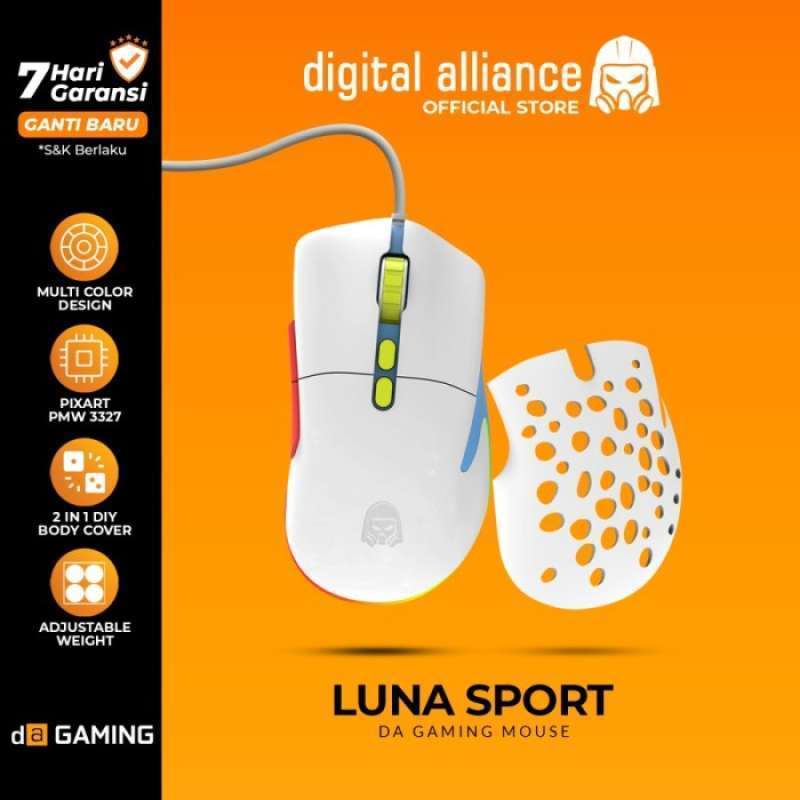 Jual Mouse Gaming Digital Alliance Ergonomic Macro 7 Button Rgb Luna ...