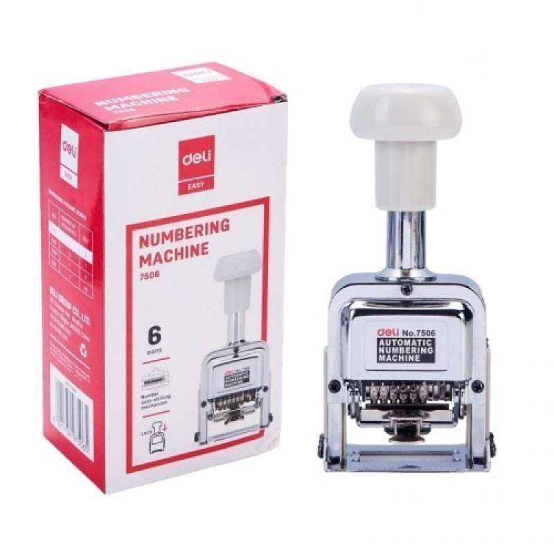 Jual Alat Penomoran / Automatic Numbering Machine Deli 6 Digit - E7506 ...
