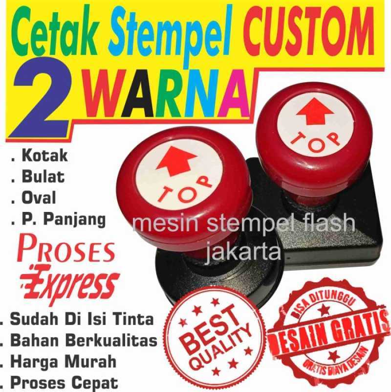 Jual Stempel Warna Flash Cetak Stempel Cepat Kilat 2 Warna Di Seller ...