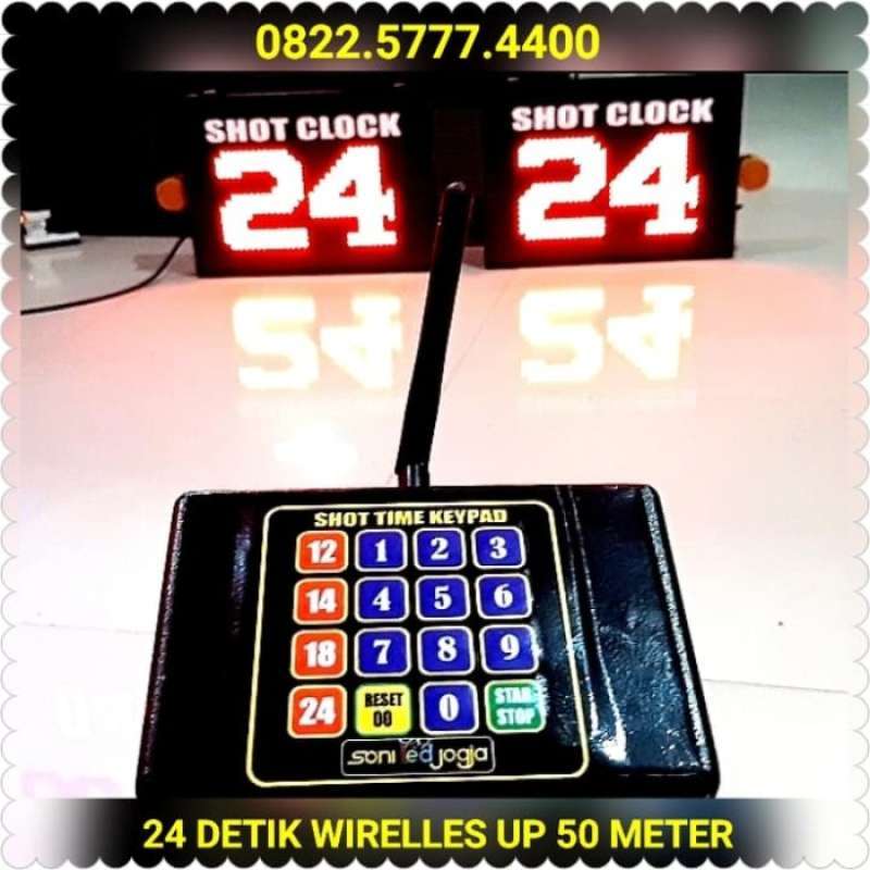 Jual Shot Clock 24 Detik Wirelles Led Ring Basket Shootclock Digital ...