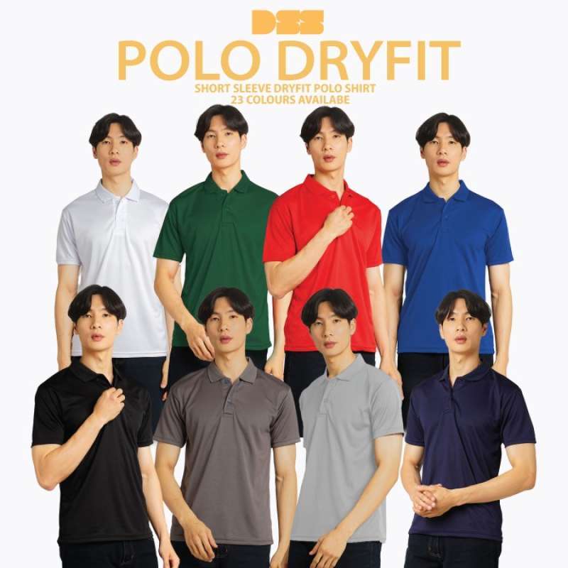 Jual Kaos Polo Kerah Sport Polos Oblong Dryfit Dry-fit Drifit Dri Fit ...