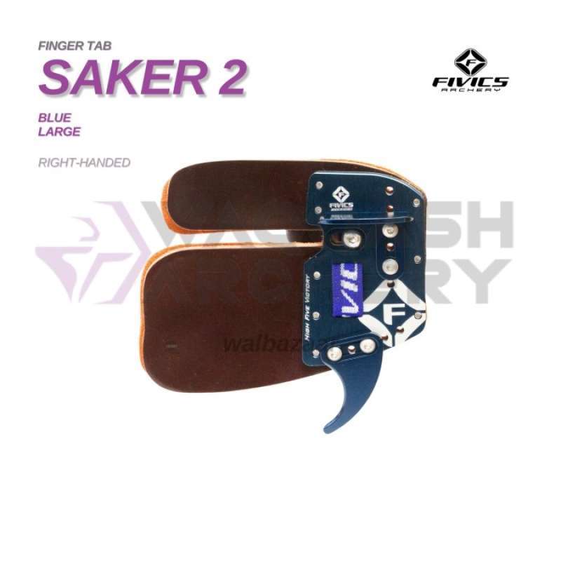 Jual Fivics Saker Ii Cordovan Finger Tab Leather Recurve - Large/blue Di Seller Tombstone ...