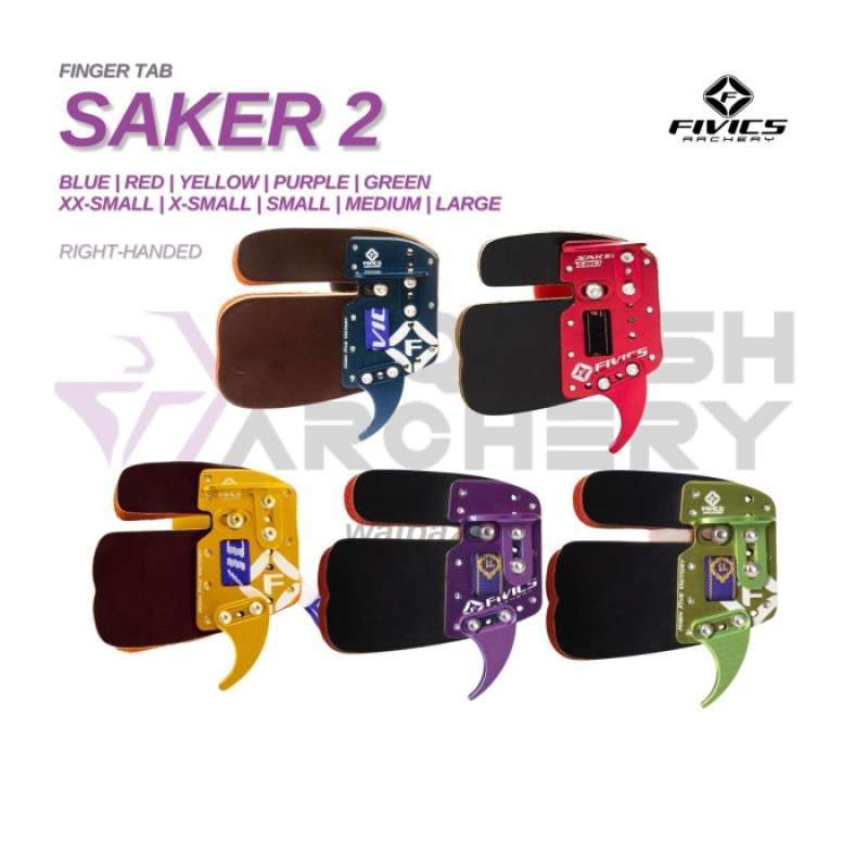 Jual Fivics Saker Ii Cordovan Finger Tab Leather Recurve - Large/blue Di Seller Tombstone ...