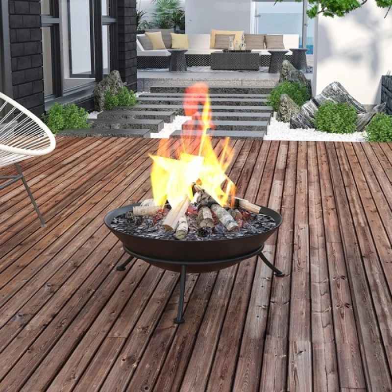 Jual 60cm Steel Large Fire Bowl Cast Iron Firepit Modern Fire Pit Gard ...