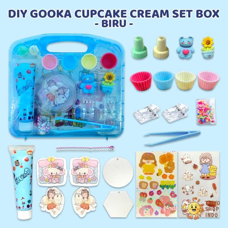 Promo Diy Guka Deco Cream Cupcake Set Gooka Box Krim Clay Aksesoris ...