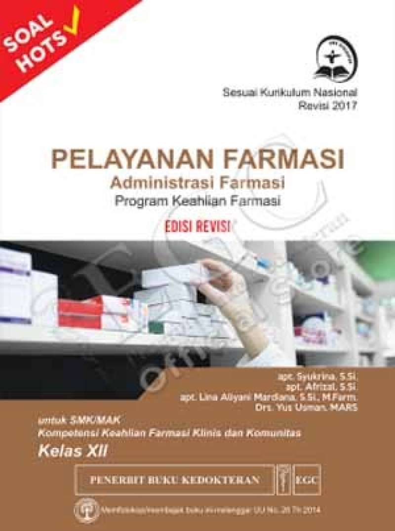 Promo Buku Pelayanan Farmasi Administrasi Farmasi Kelas Xii Edisi Revisi Diskon 23% Di Seller ...