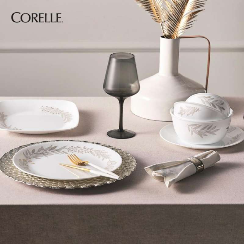 Promo Corelle Silver Crown Dinner Set / Set Piring Makan Terbaik - Set ...